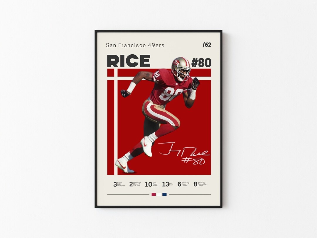 Jerry Rice Poster San Francisco 49ers NFL Fans NFL Poster - Etsy