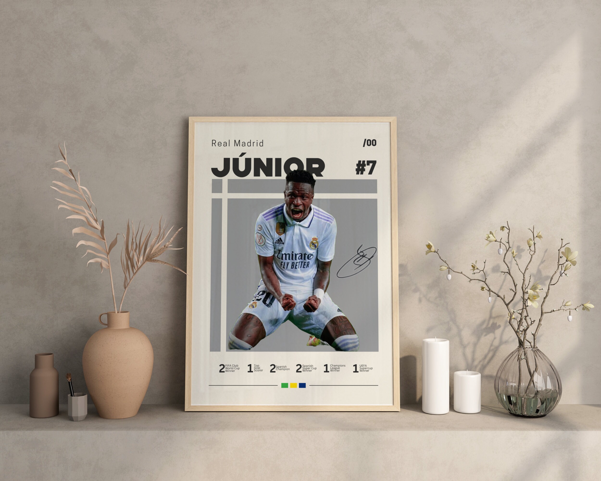Vinicius Junior Poster, Real Madrid, Football Print, Football Poster ...