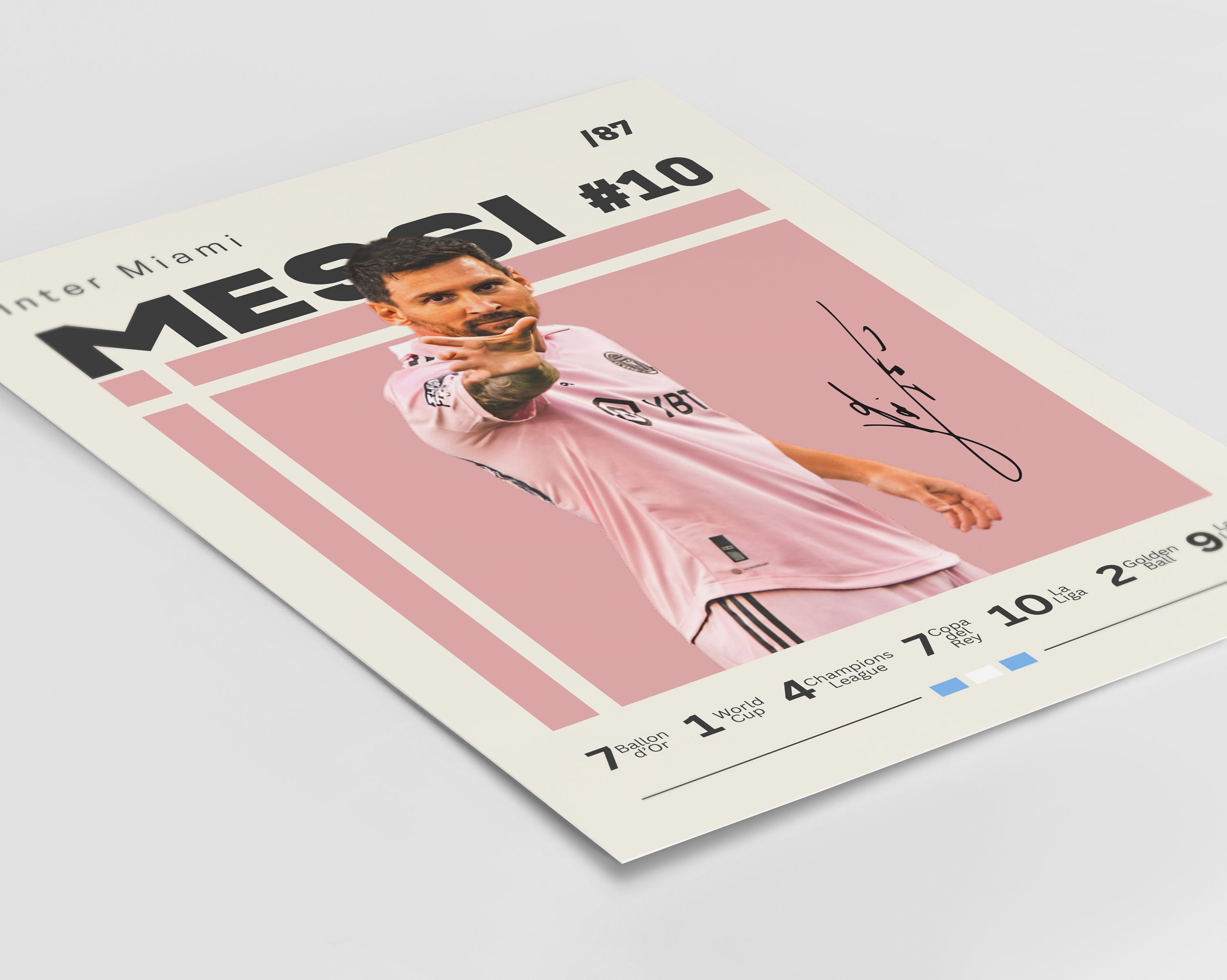 Lionel Messi Poster, Inter Miami, Football Print, Football Poster (No ...