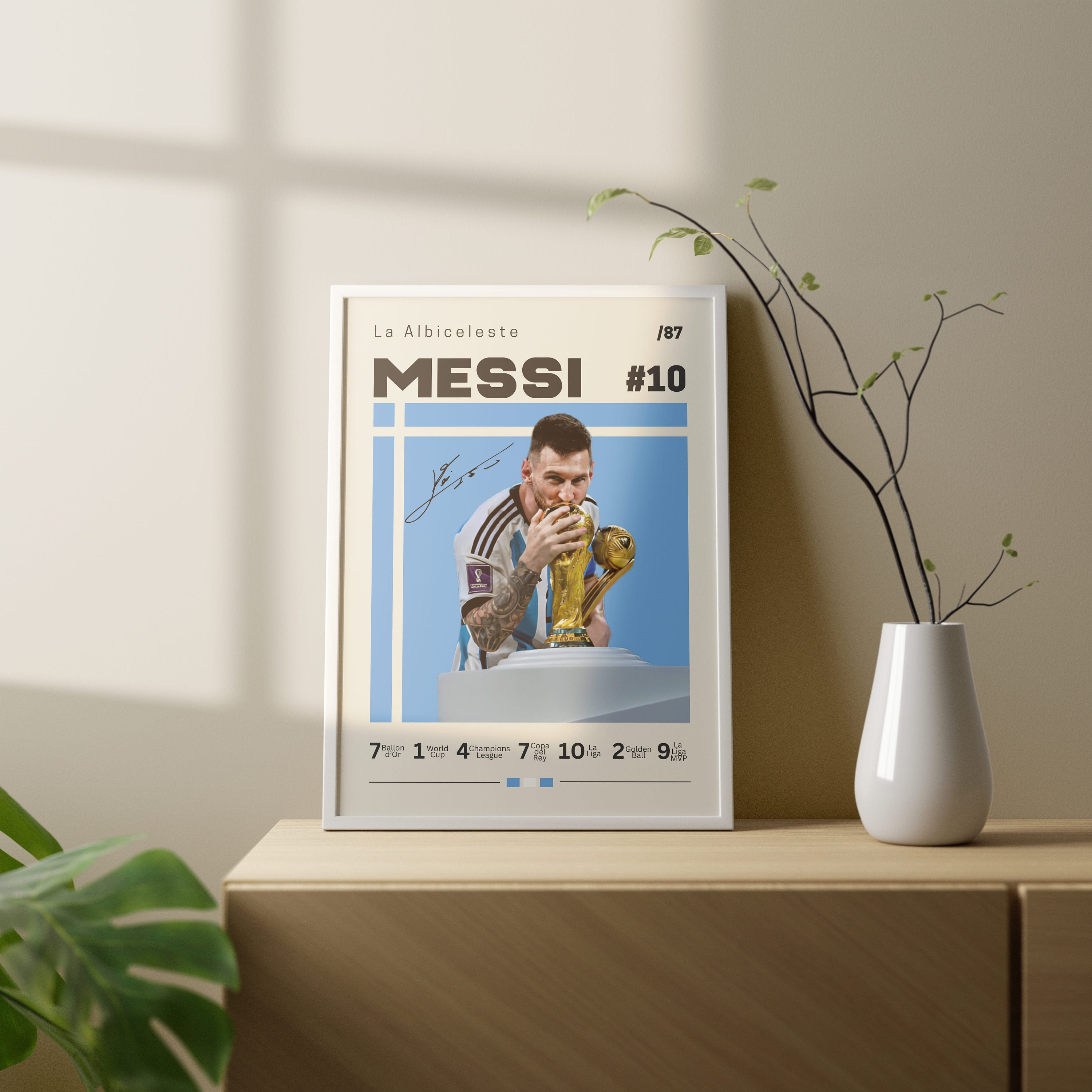 Lionel Messi Poster, Argentina Football Print, Football Poster, Soccer ...