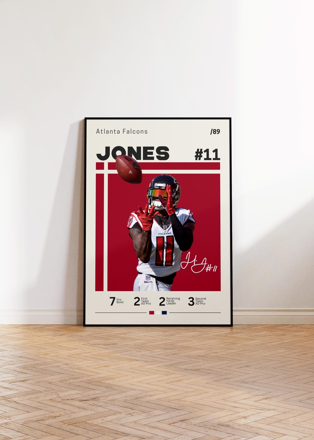 Julio Jones Poster, Falcons Print, Julio Jones Fan Gift, NFL Fan Gift ...