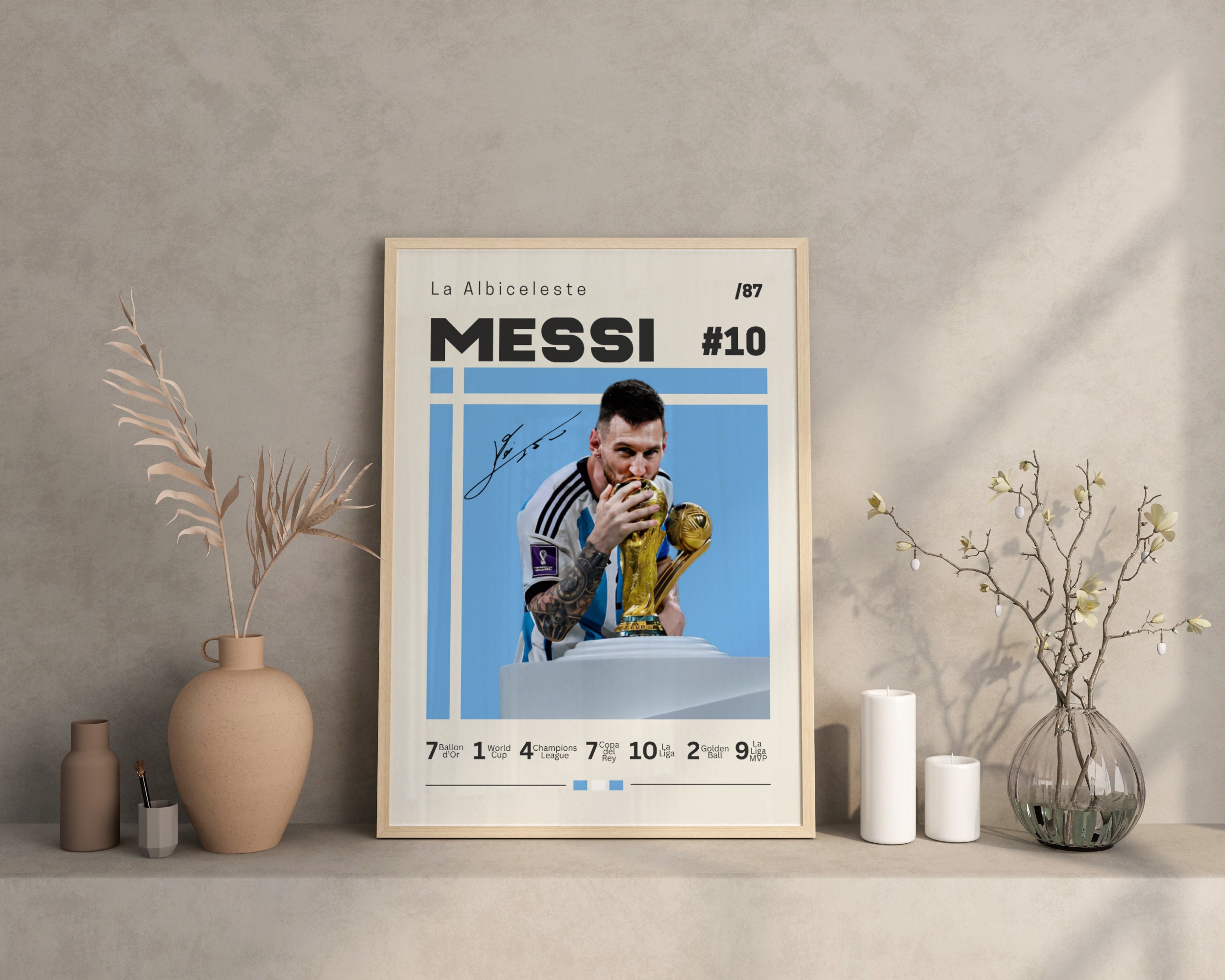 Lionel Messi Poster, Argentina Football Print, Football Poster, Soccer ...