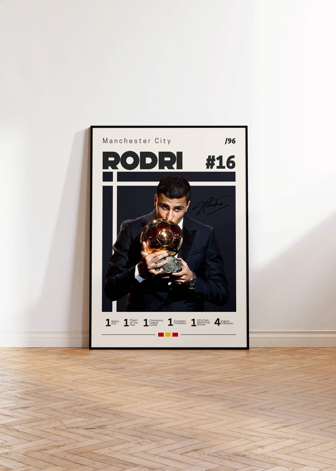 Rodri Poster, Manchester City Print, Rodri Fan Gift, Soccer Gifts ...