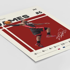 Lebron James Poster, Miami Heat, NBA Fans, NBA Poster, Basketball ...