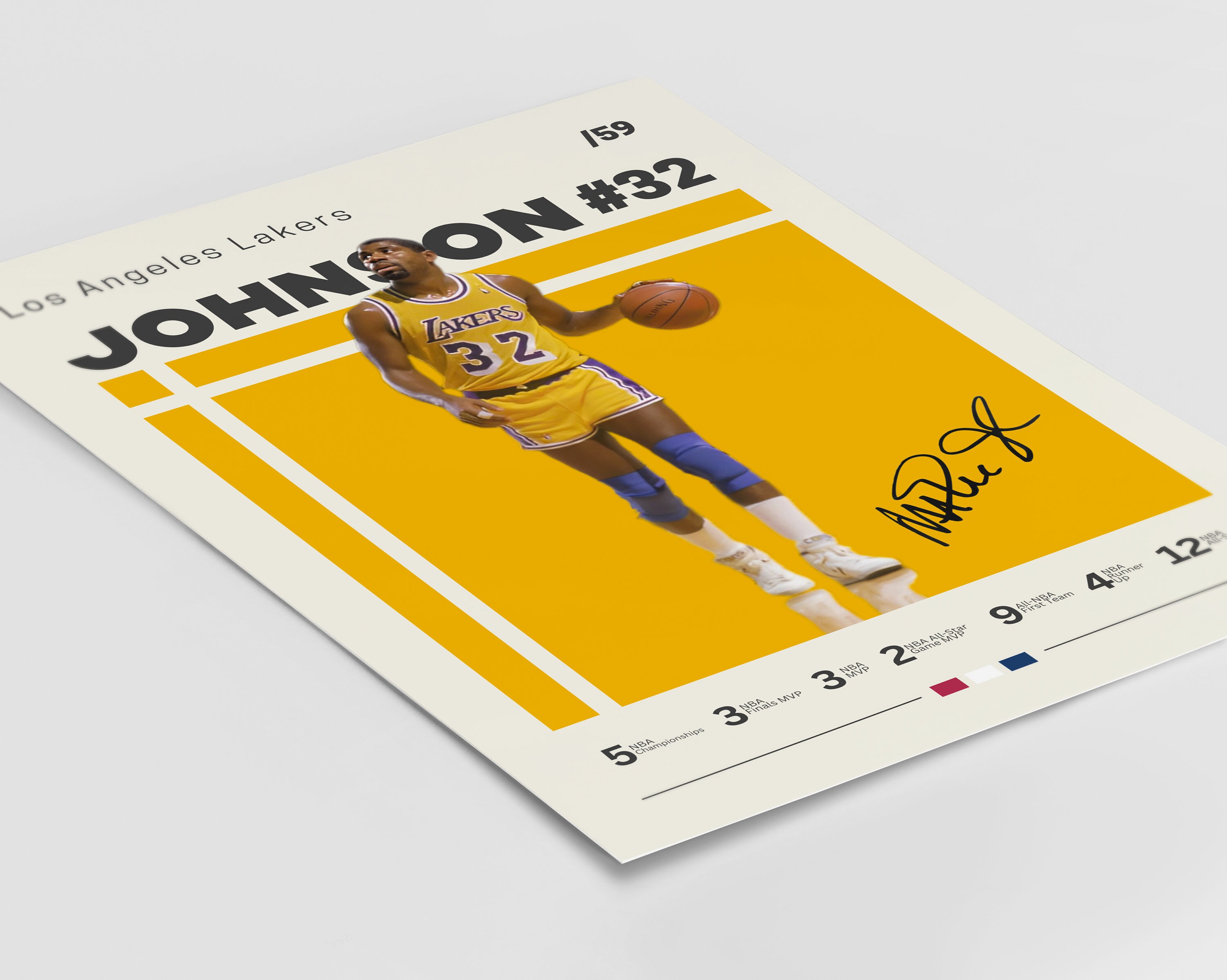 Magic Johnson Poster, LA Lakers, NBA Fans, NBA Poster, Basketball ...