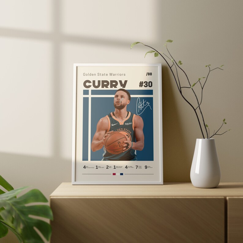 Steph Curry Poster, Golden State Warriors, NBA Fans, NBA Poster ...