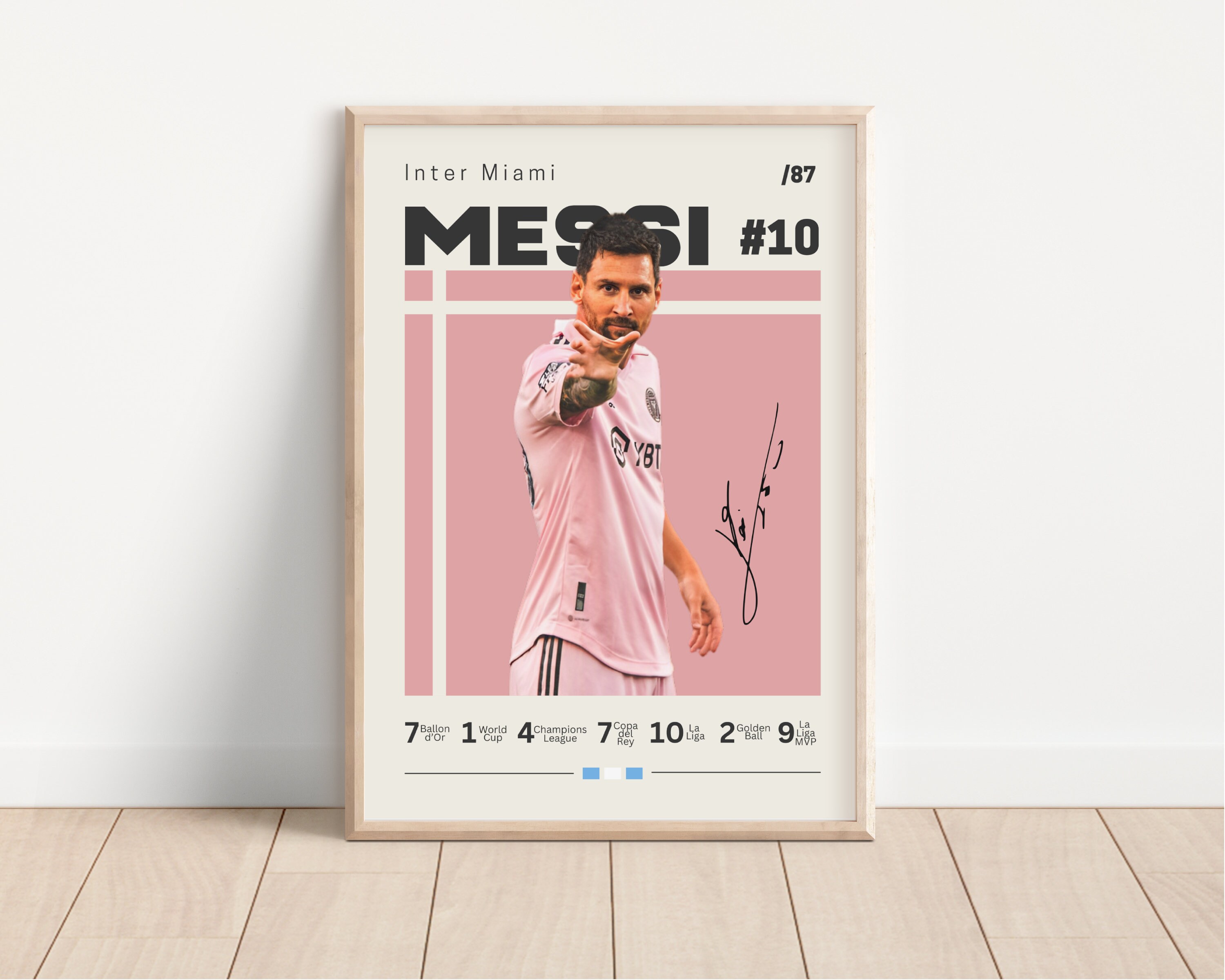 Lionel Messi Poster, Inter Miami, Football Print, Football Poster (No ...