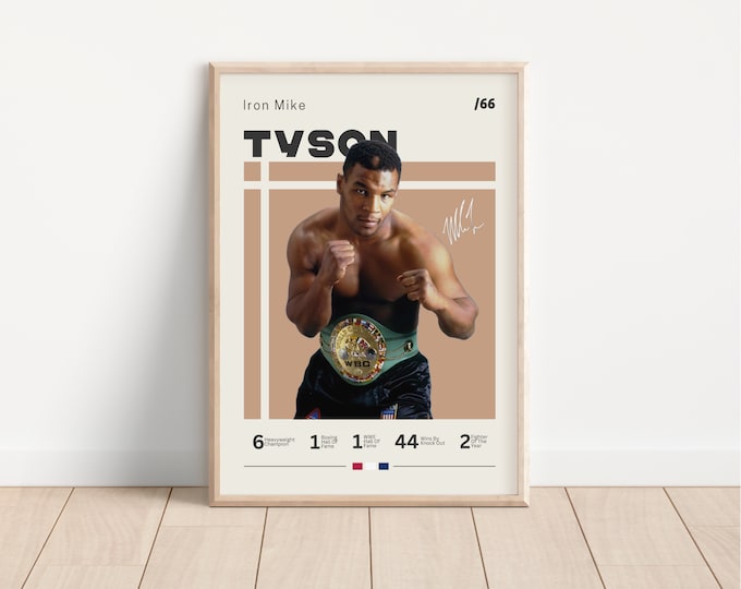 Mike Tyson Poster, Mike Tyson Print, Mike Tyson Wall Art, Boxing Poster ...