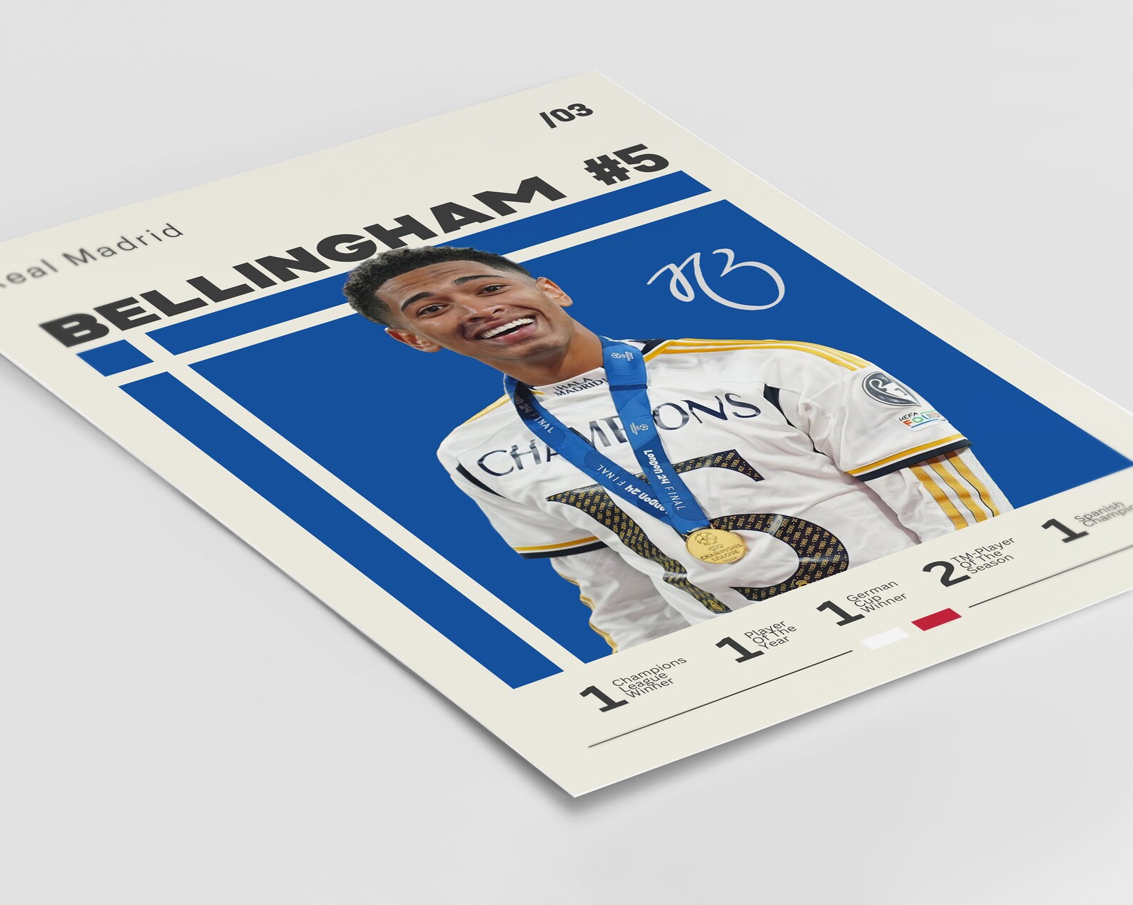 Jude Bellingham Poster, Bellingham Poster, Real Madrid, Football Print ...