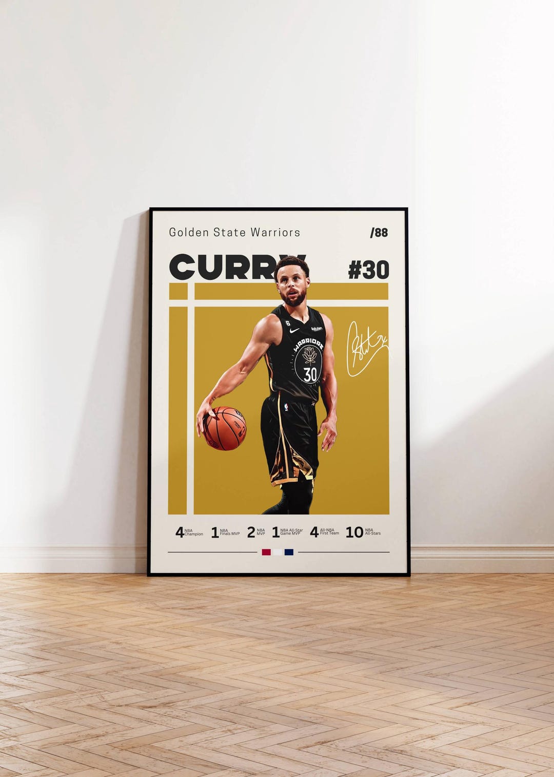 Steph Curry Poster, Golden State Warriors Print, Steph Curry Fan Gift ...