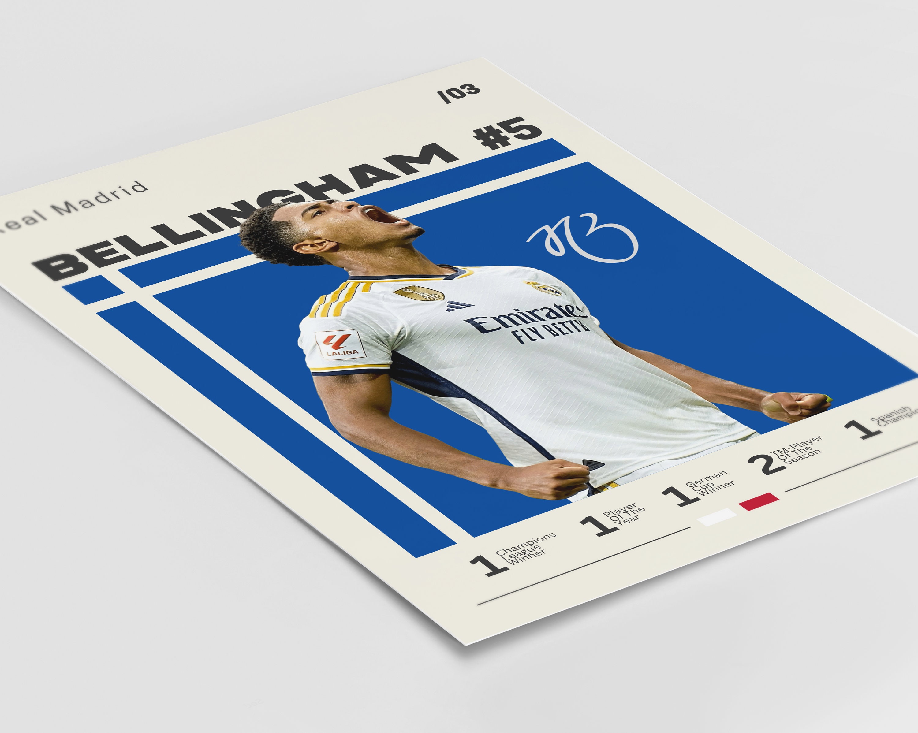 Jude Bellingham Poster, Bellingham Poster, Real Madrid, Football Print ...