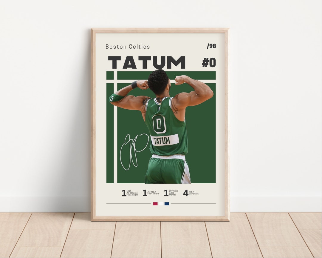 Jayson Tatum Poster, Boston Celtics, NBA Fans, NBA Poster, Basketball ...