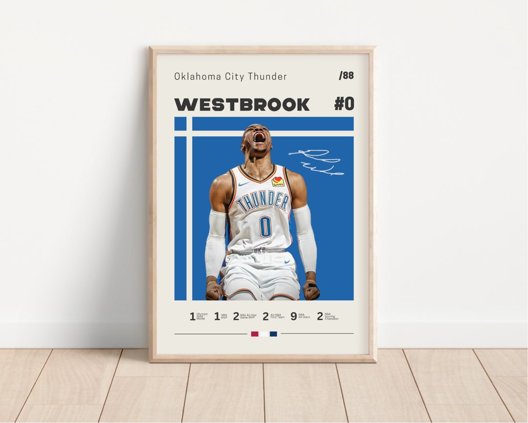 Russell Westbrook Poster Oklahoma City Thunder NBA Fans NBA - Etsy