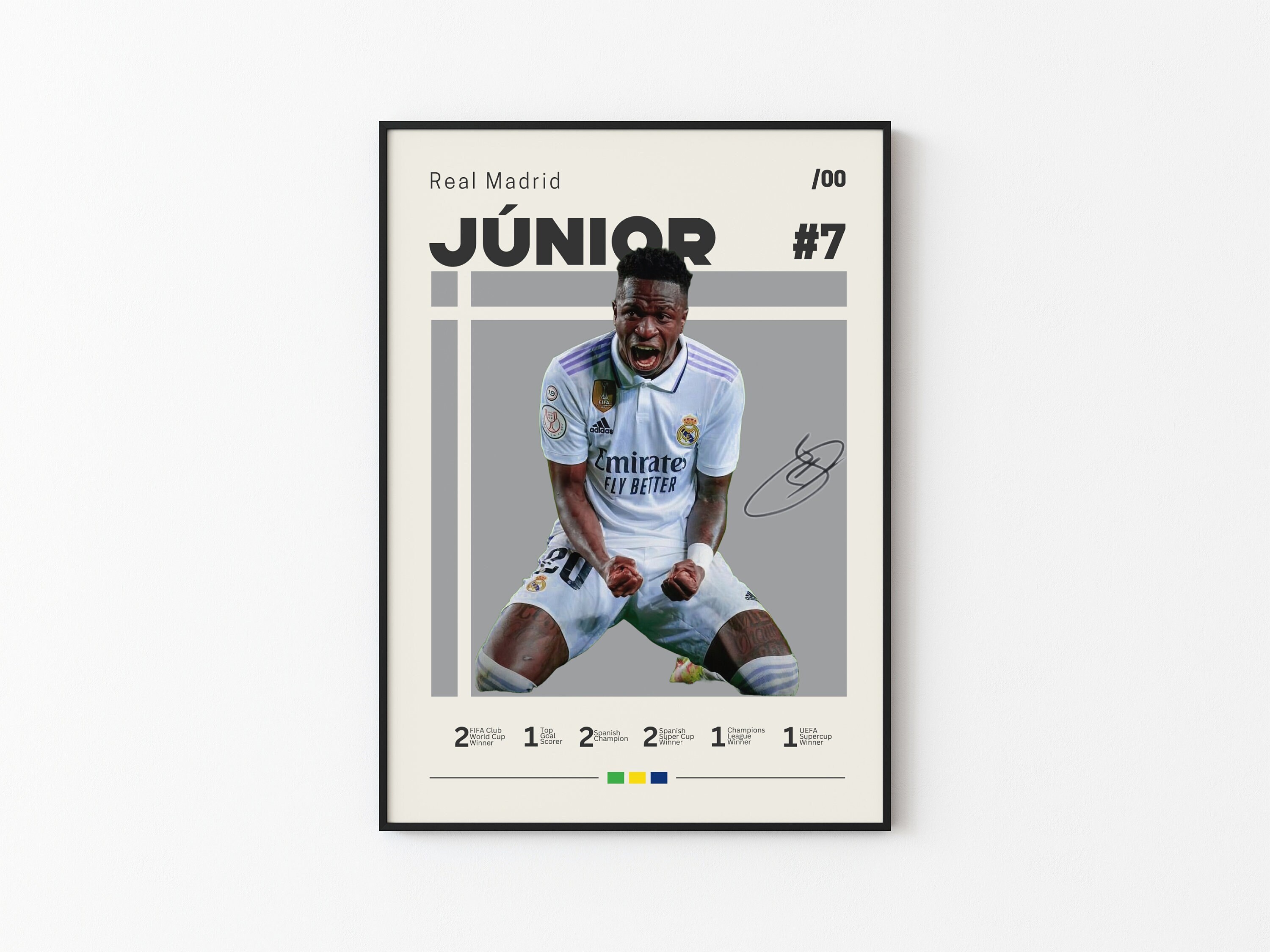 Vinicius Junior Poster, Real Madrid, Football Print, Football Poster ...