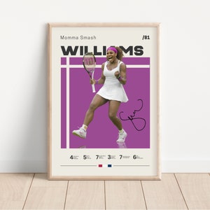 Serena Williams Poster, Tennis Print, Tennis Poster, Minimalist Poster ...