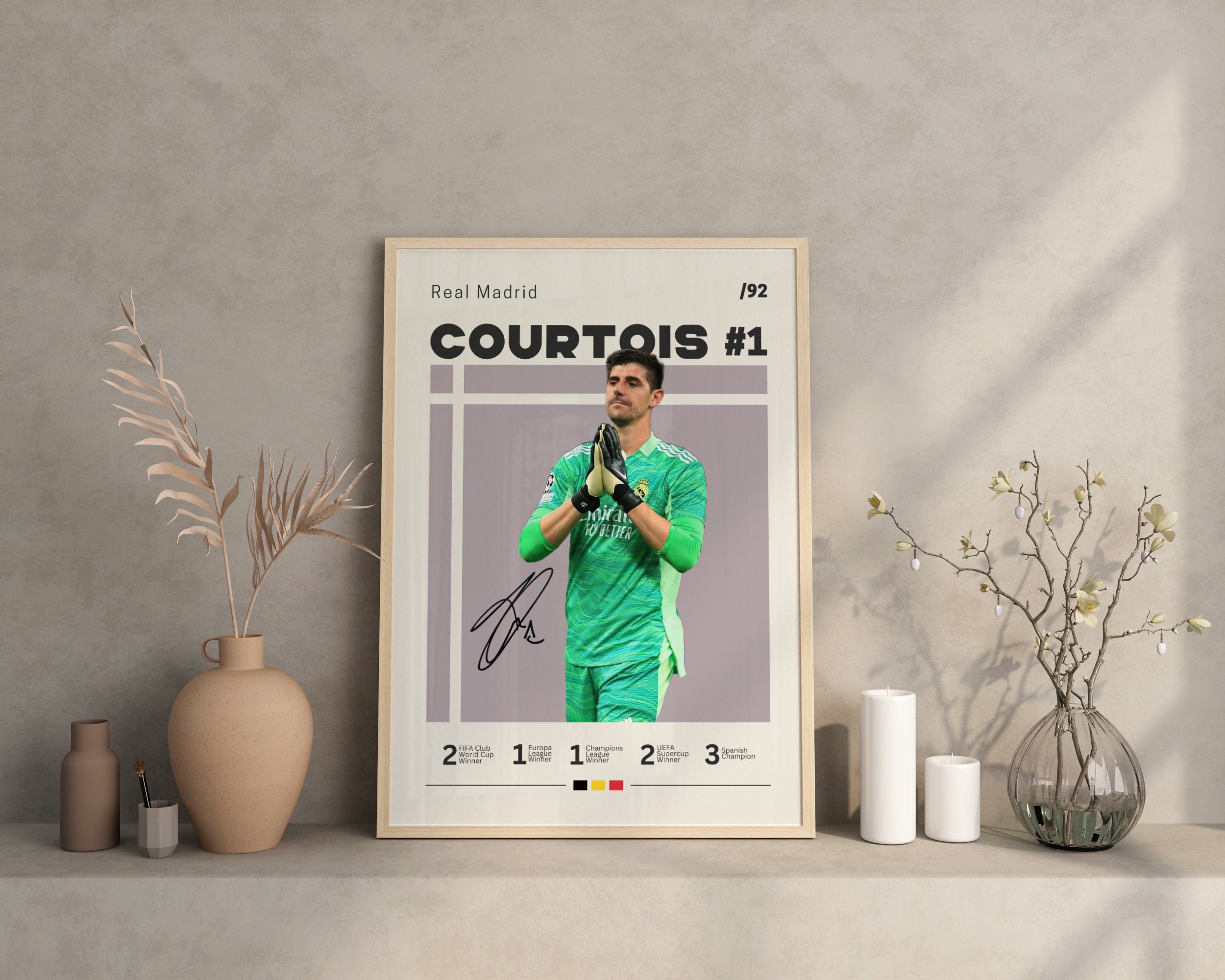 Thibaut Courtois Poster Real Madrid Football Print Football - Etsy UK
