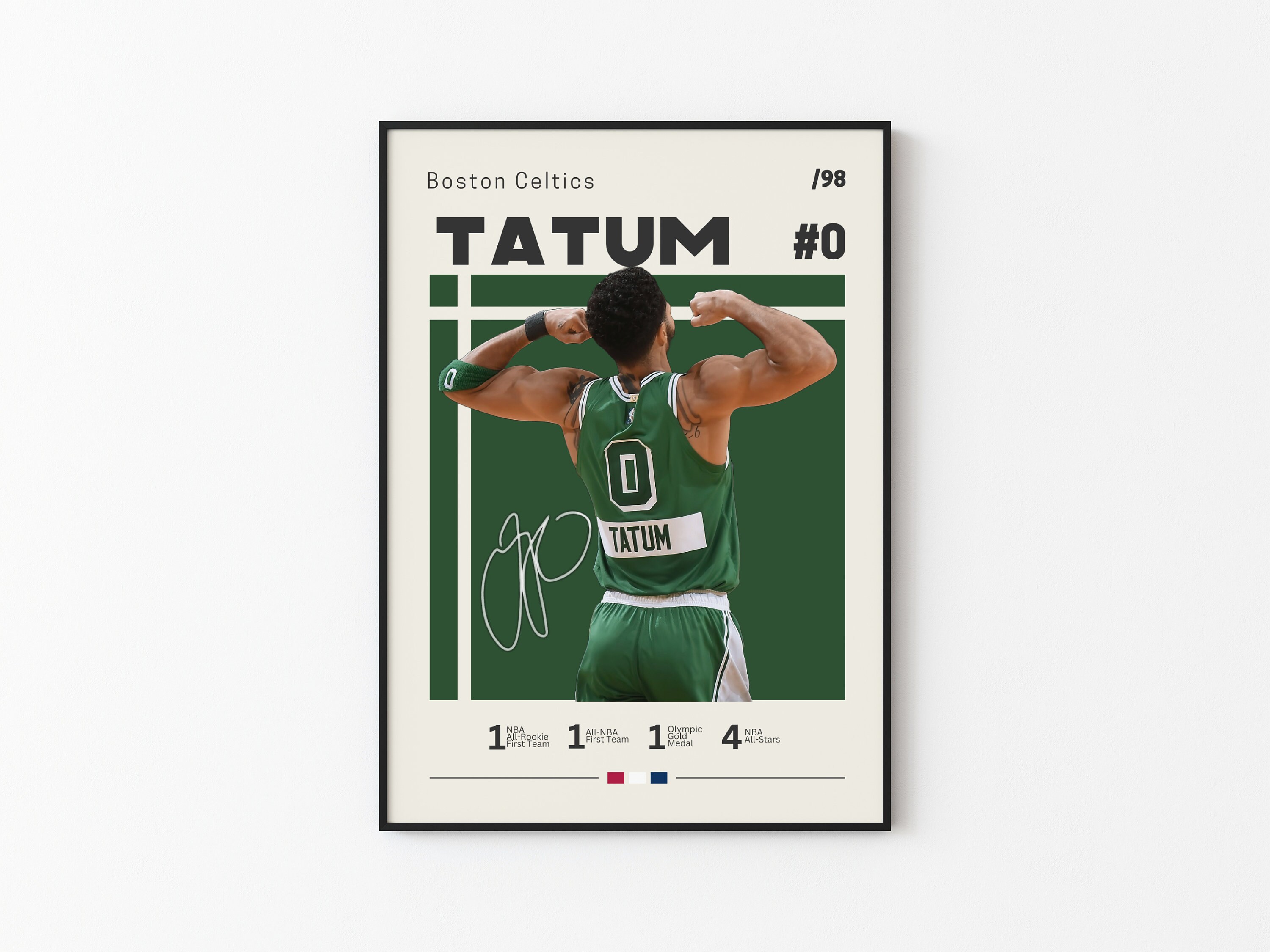 Jayson Tatum Poster, Boston Celtics, NBA Fans, NBA Poster, Basketball ...