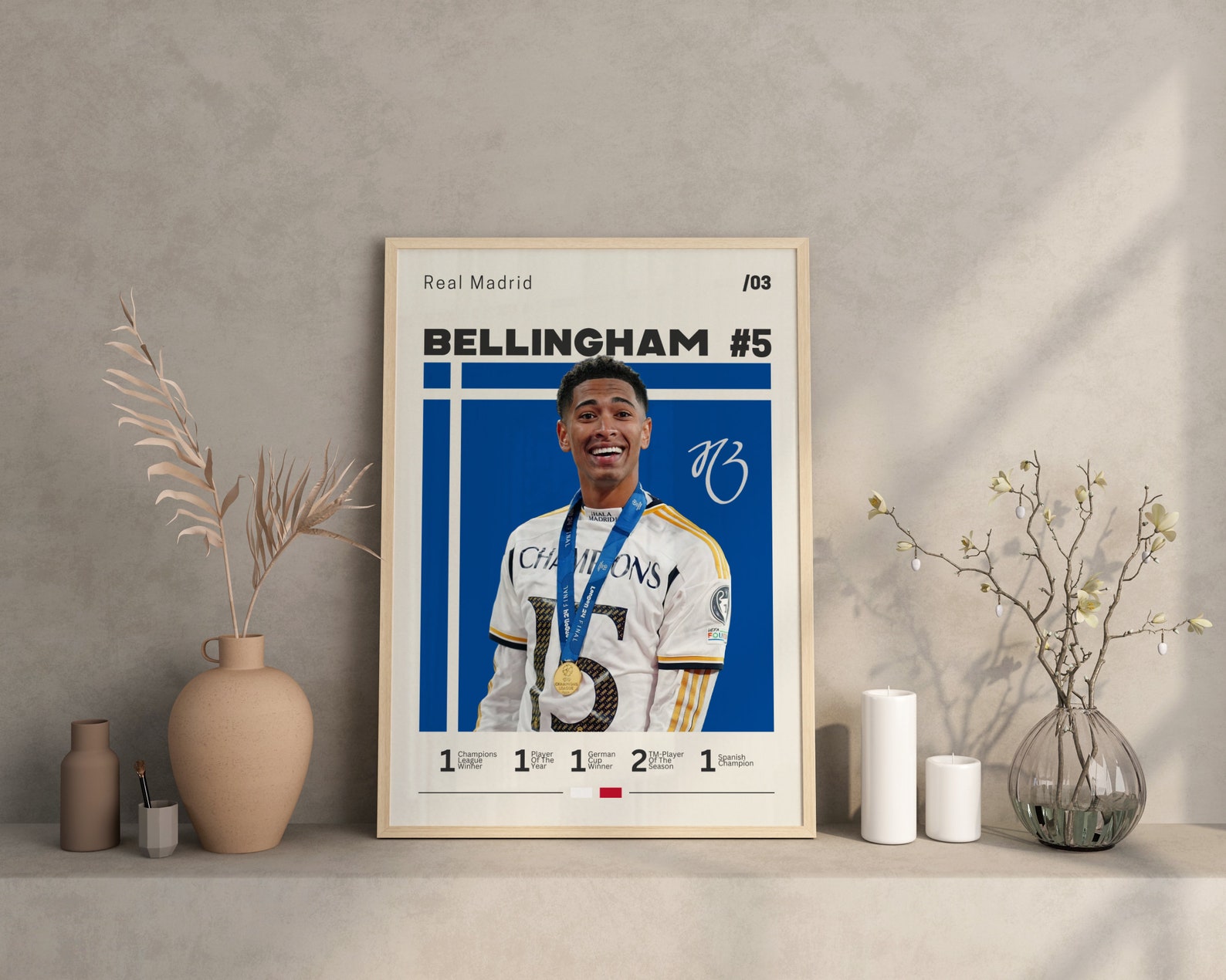 Jude Bellingham Poster, Bellingham Poster, Real Madrid, Football Print ...