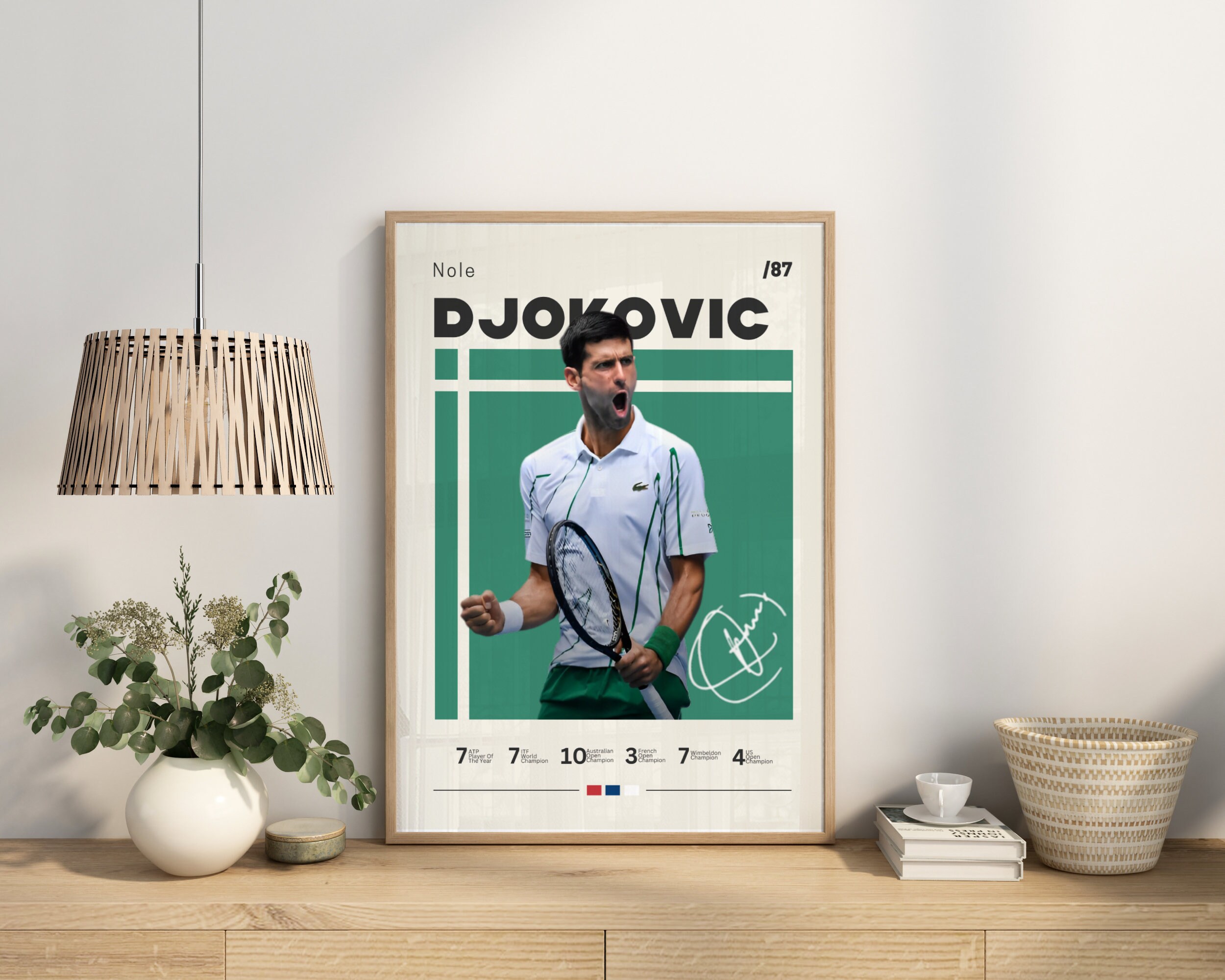 Novak Djokovic Poster, Tennis Print, Tennis Poster, Minimalist Poster ...