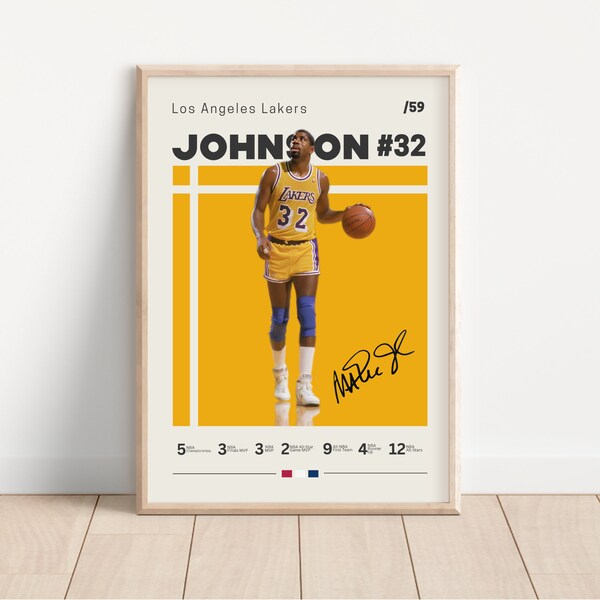 Magic Johnson Poster - Etsy