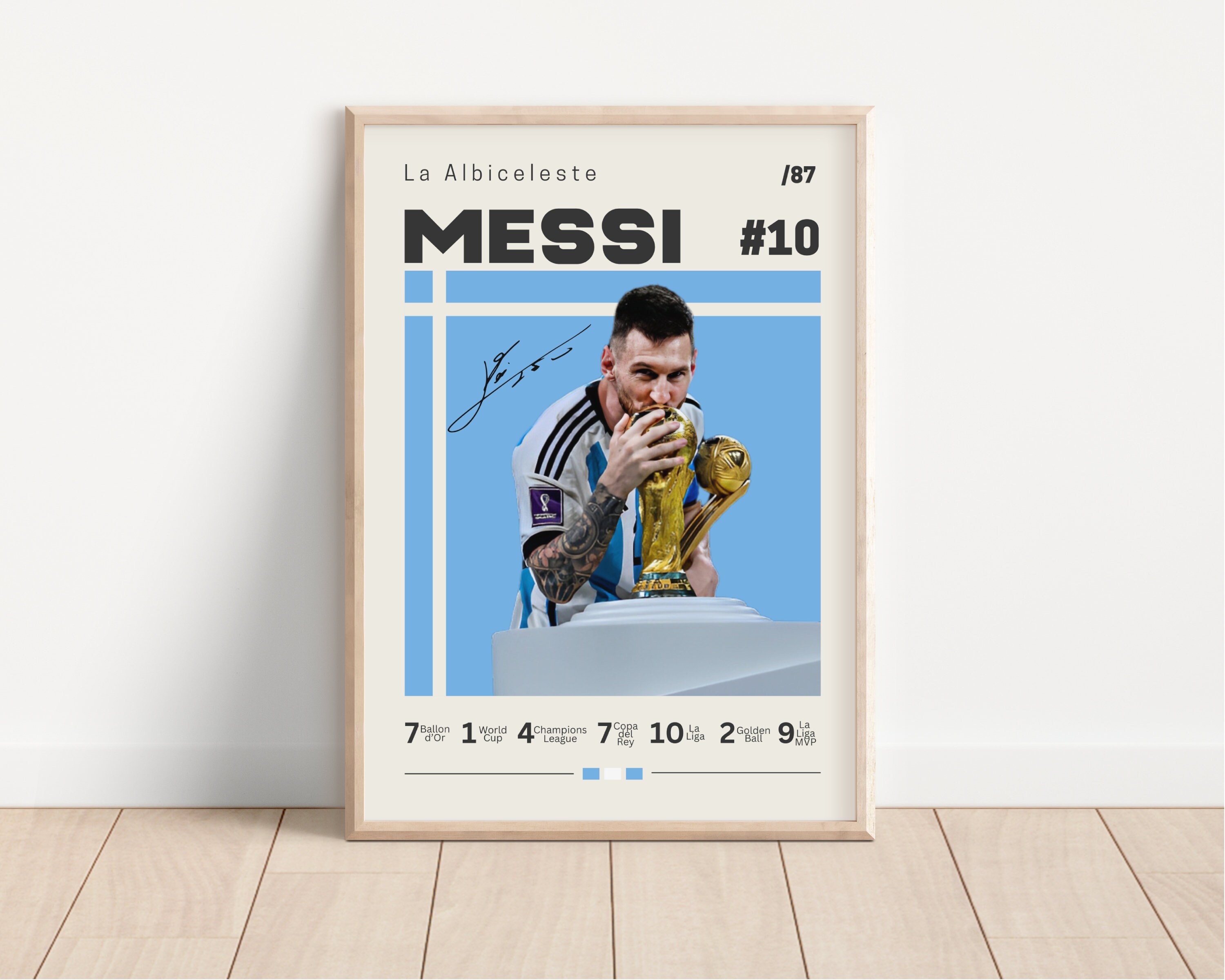 Lionel Messi Poster, Argentina Football Print, Football Poster (No ...