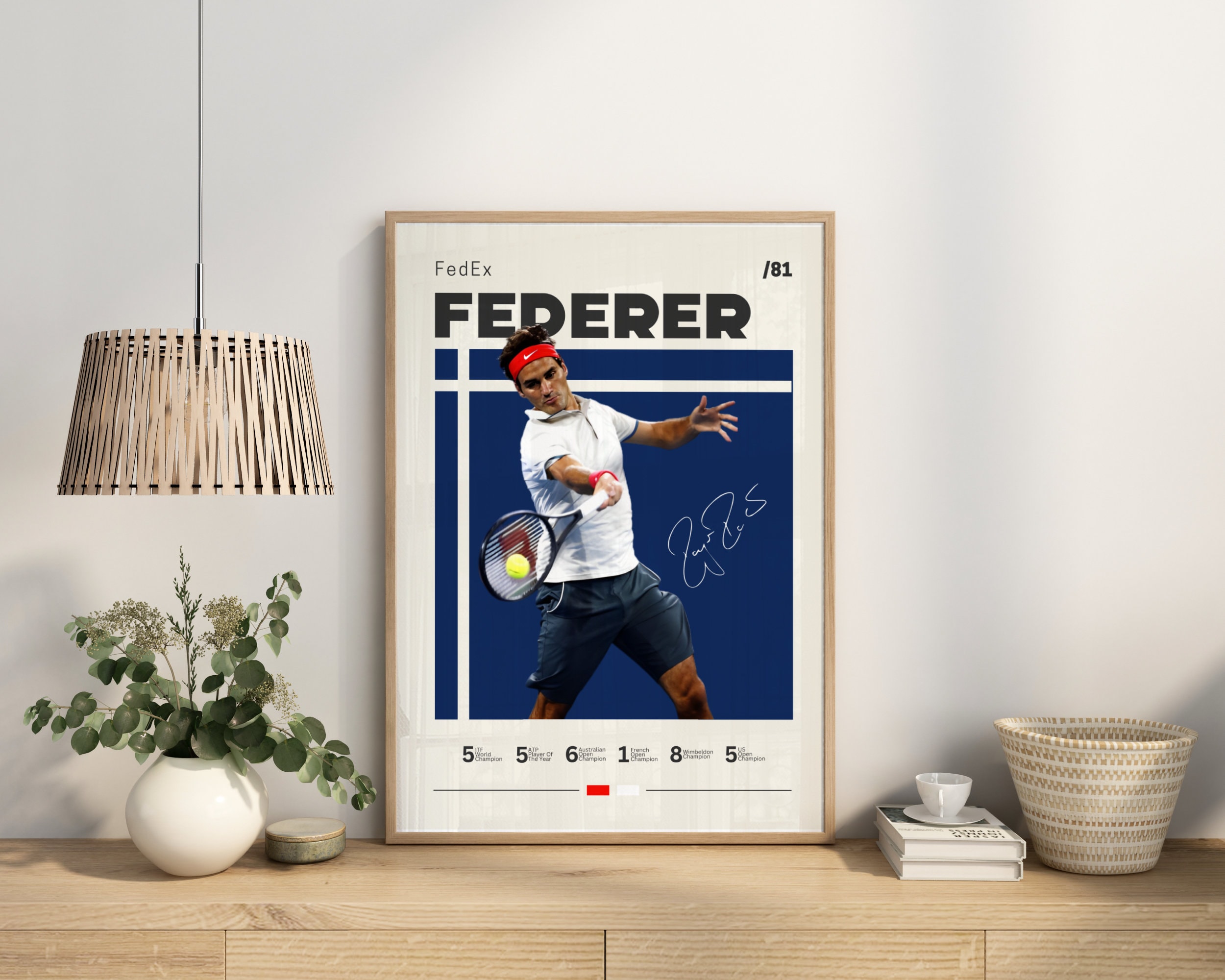Roger Federer Poster, Tennis Print, Tennis Poster, Minimalist Poster ...
