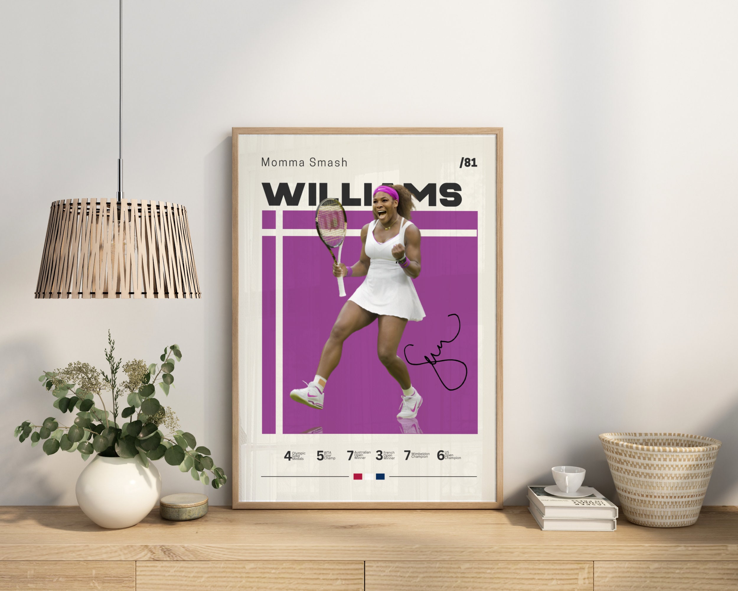 Serena Williams Poster, Tennis Print, Tennis Poster, Minimalist Poster ...