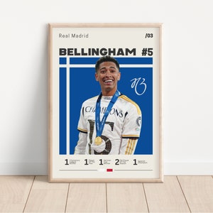 Jude Bellingham Poster, Bellingham Poster, Real Madrid, Football Print ...