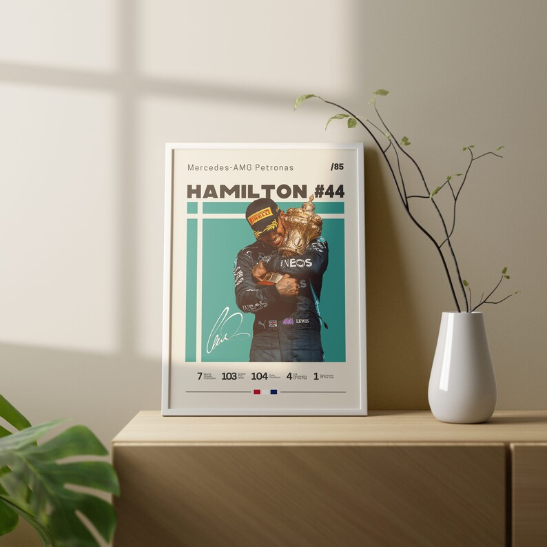 Lewis Hamilton Poster, F1 Racing Poster, F1 Print, F1 Poster, Formula 1 ...