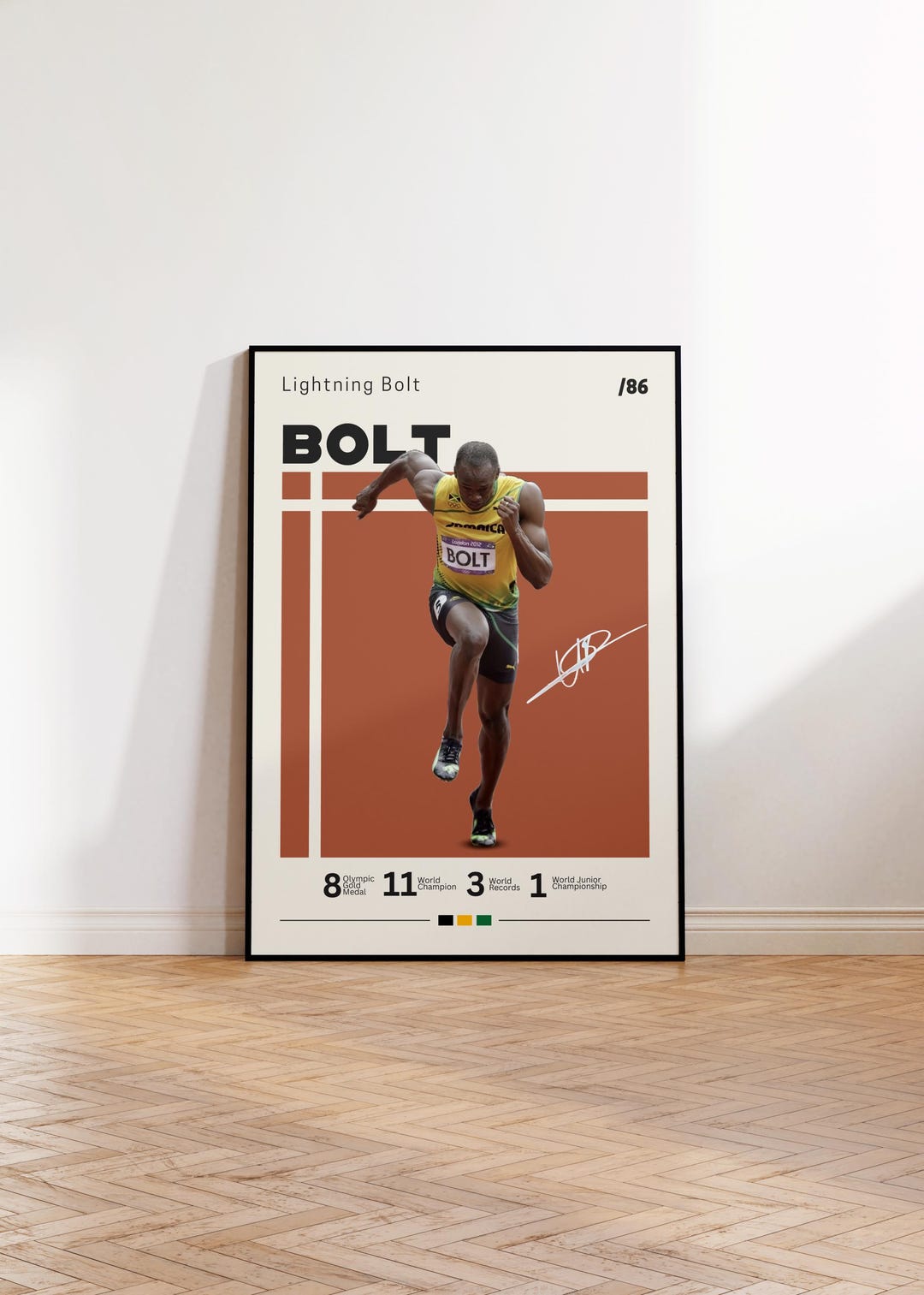 Usain Bolt Poster, Running Poster, Athletics Prints, Sports Poster, Mid ...