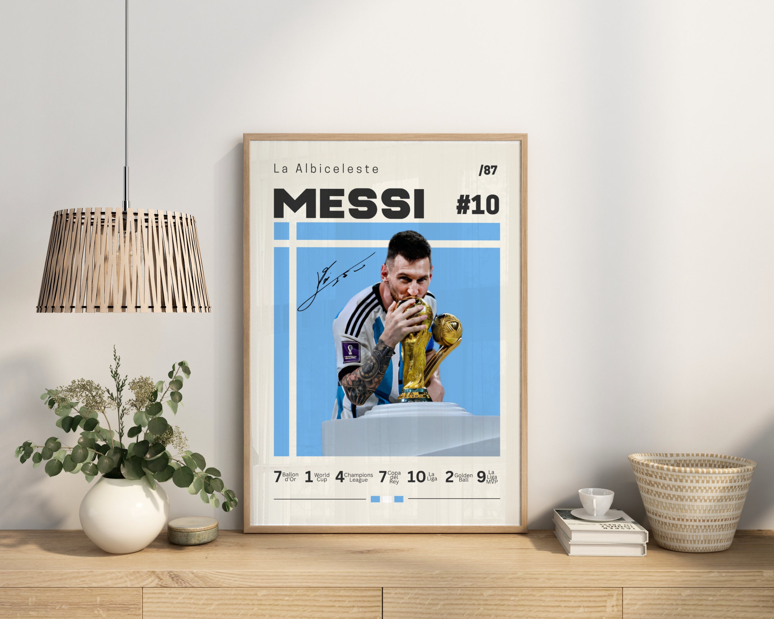Lionel Messi Poster, Argentina Football Print, Football Poster, Soccer ...