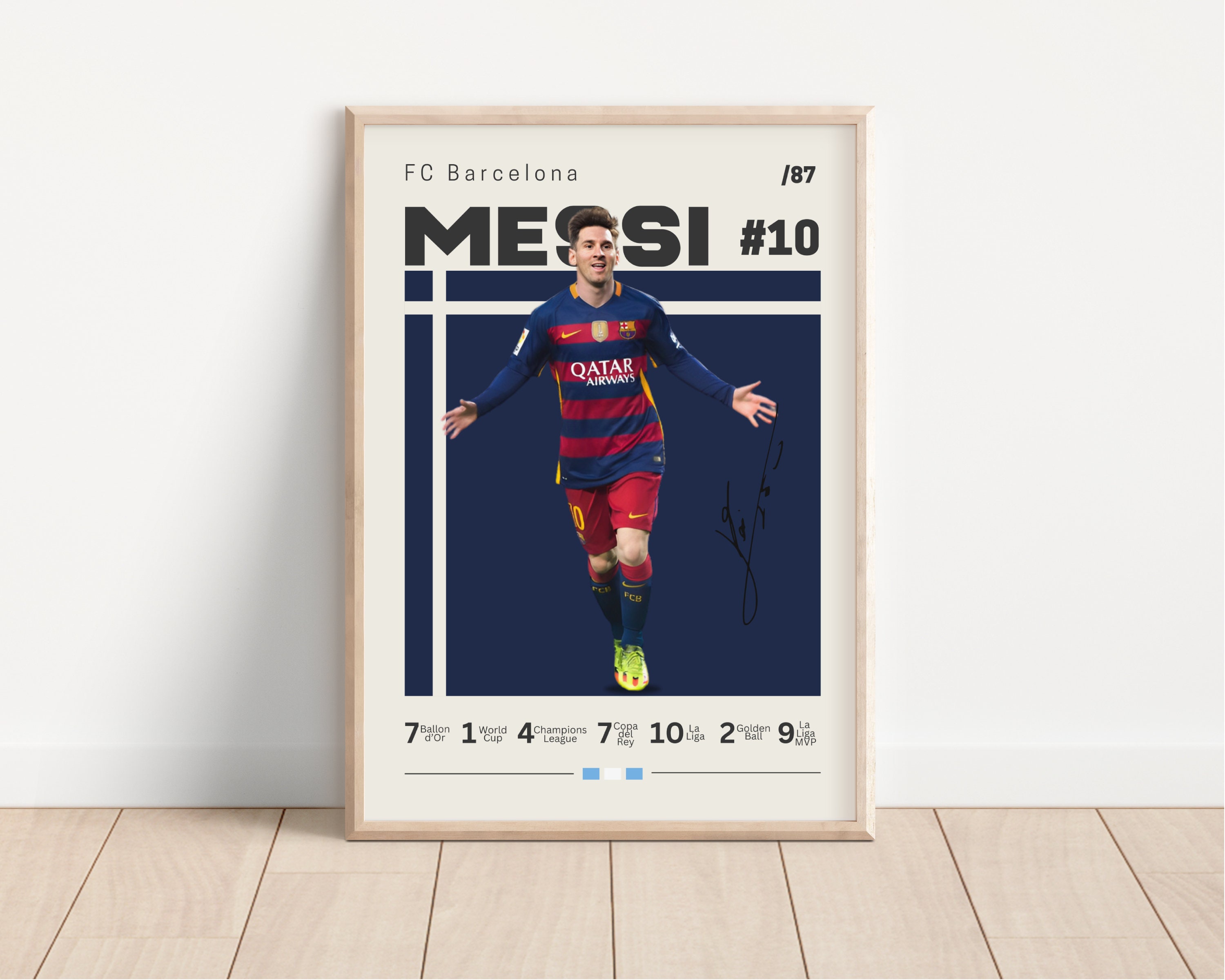 Lionel Messi Poster, FC Barcelona Print, Messi Fan Gift, Soccer Gifts ...