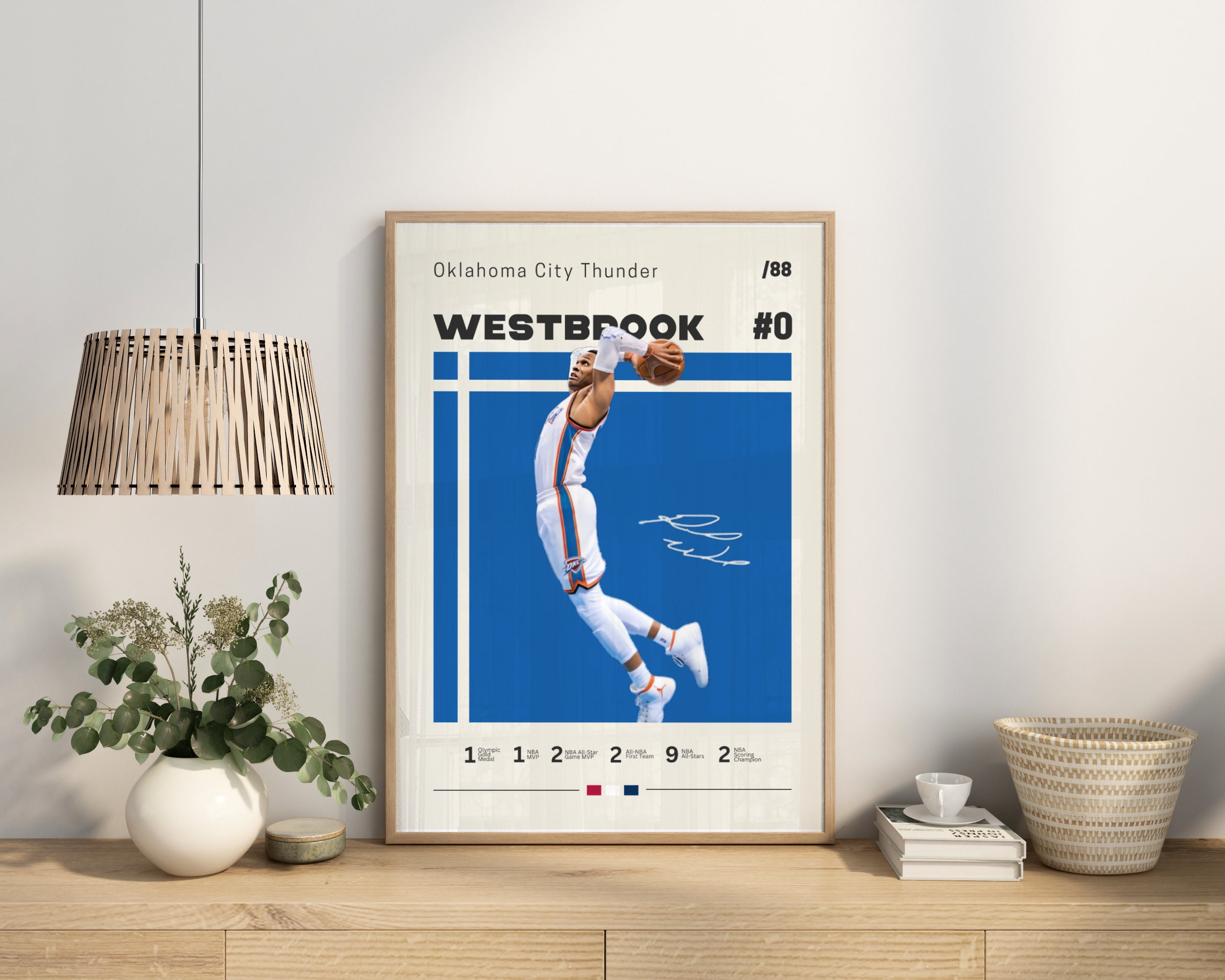 Russell Westbrook Poster Oklahoma City Thunder NBA Fans NBA - Etsy
