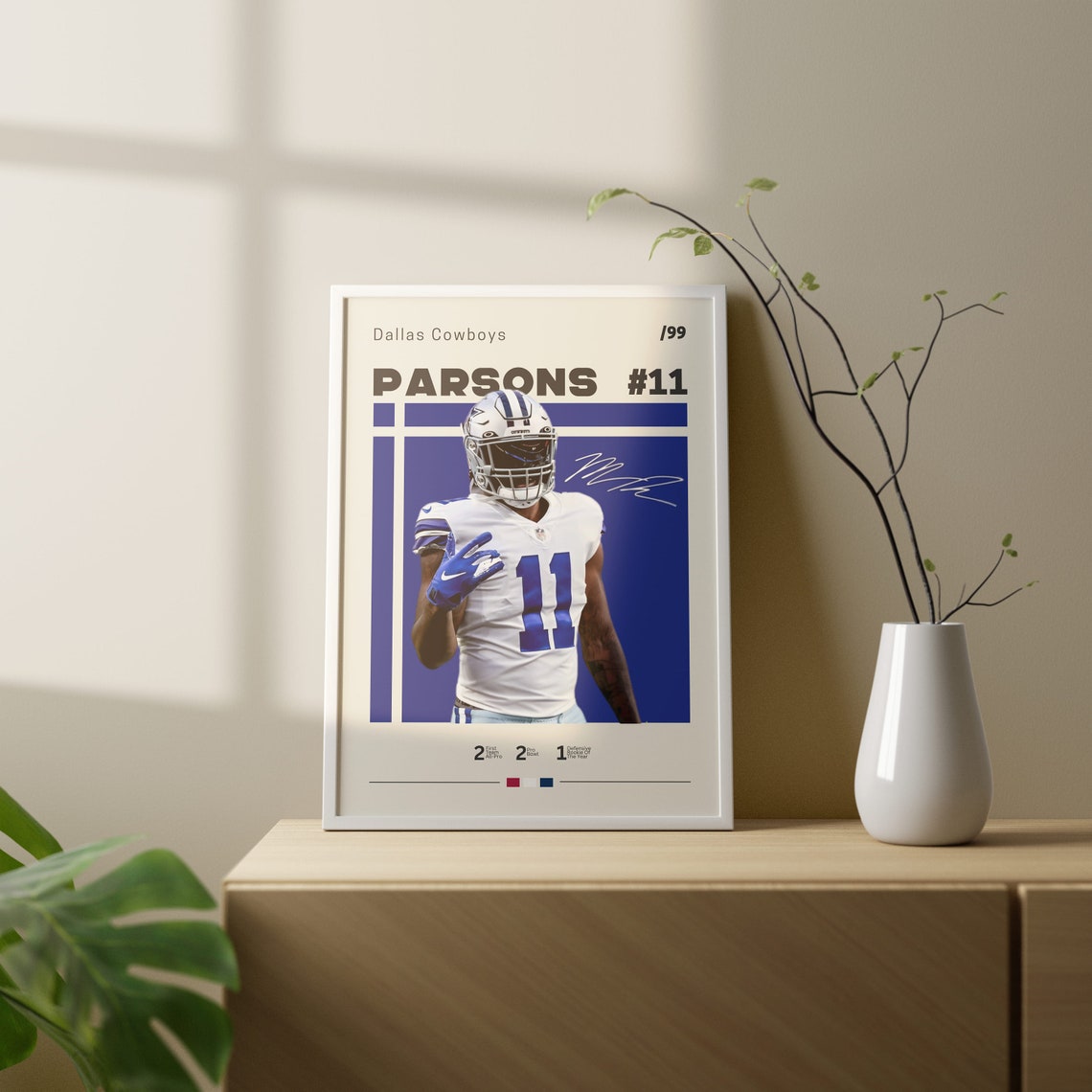 Micah Parsons Poster, Dallas Cowboys, NFL Fan Gifts, NFL Poster ...