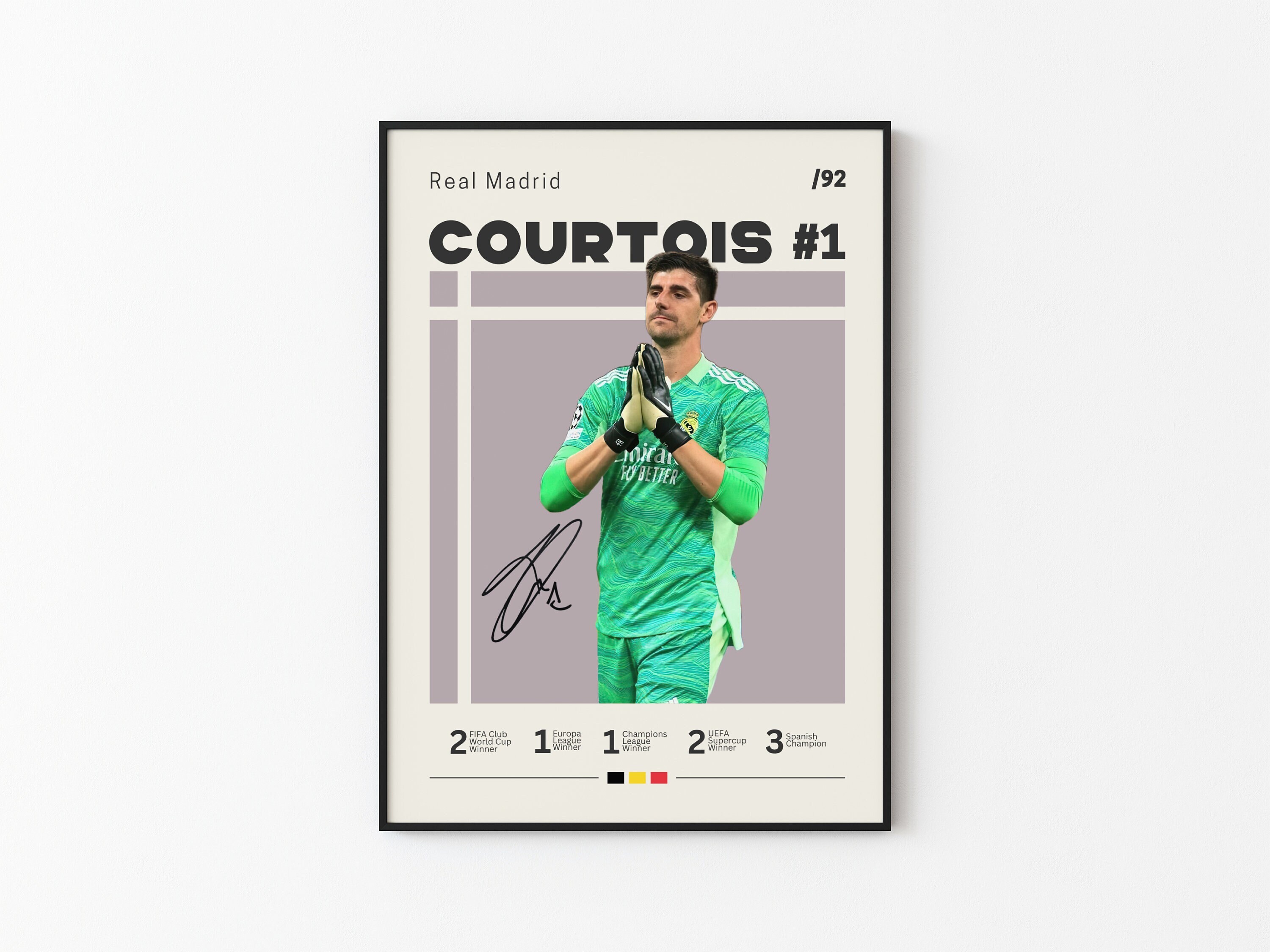 Thibaut Courtois Poster Real Madrid Football Print Football - Etsy UK