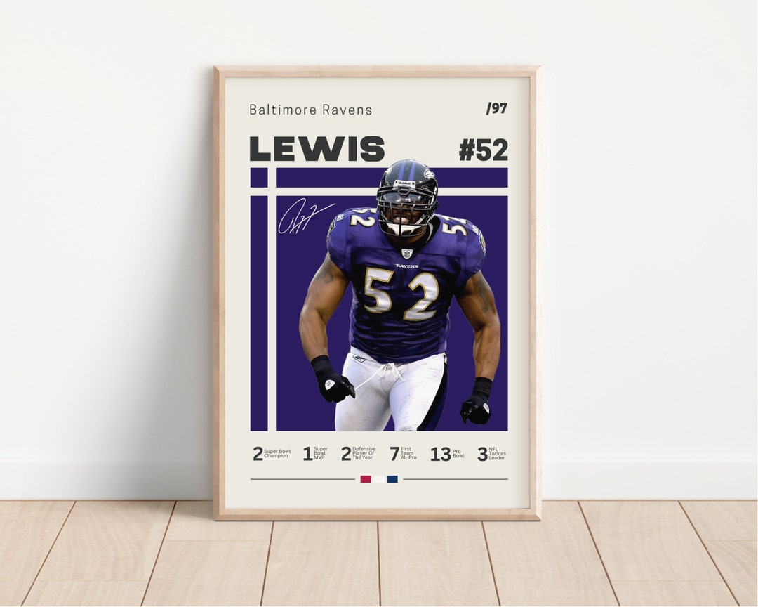 Ray Louis Poster, Baltimore Ravens, NFL Fan Geschenke, NFL Poster ...