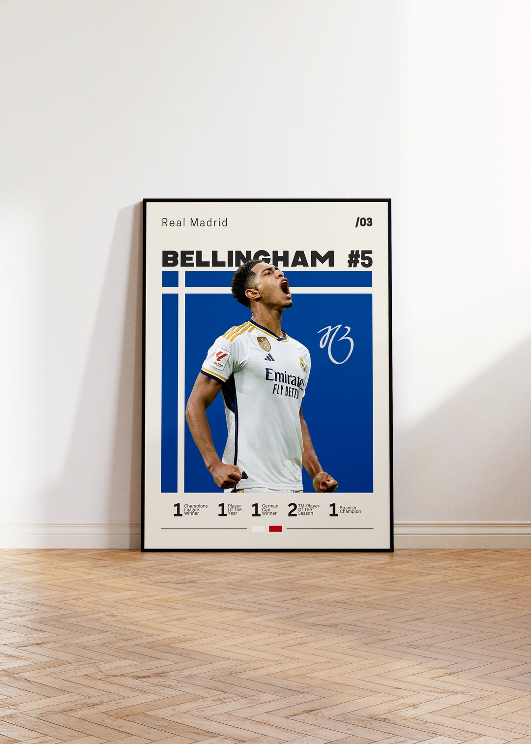 Jude Bellingham Poster, Bellingham Poster, Real Madrid, Football Print ...