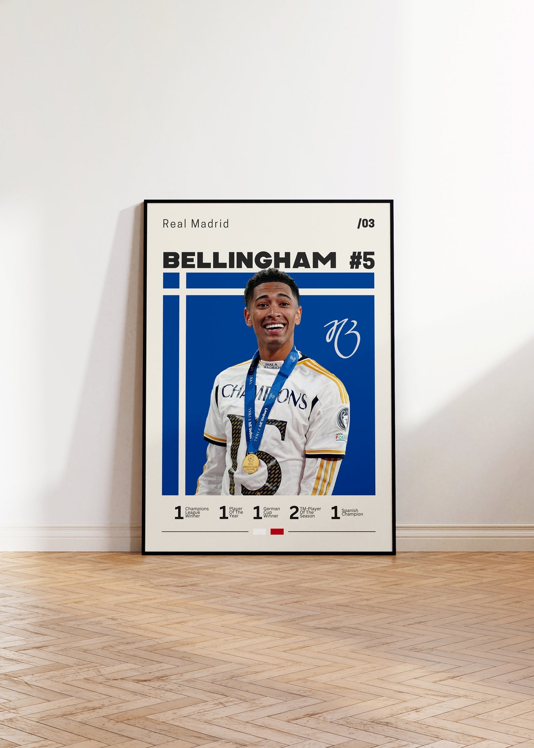 Jude Bellingham Poster, Bellingham Poster, Real Madrid, Football Print ...