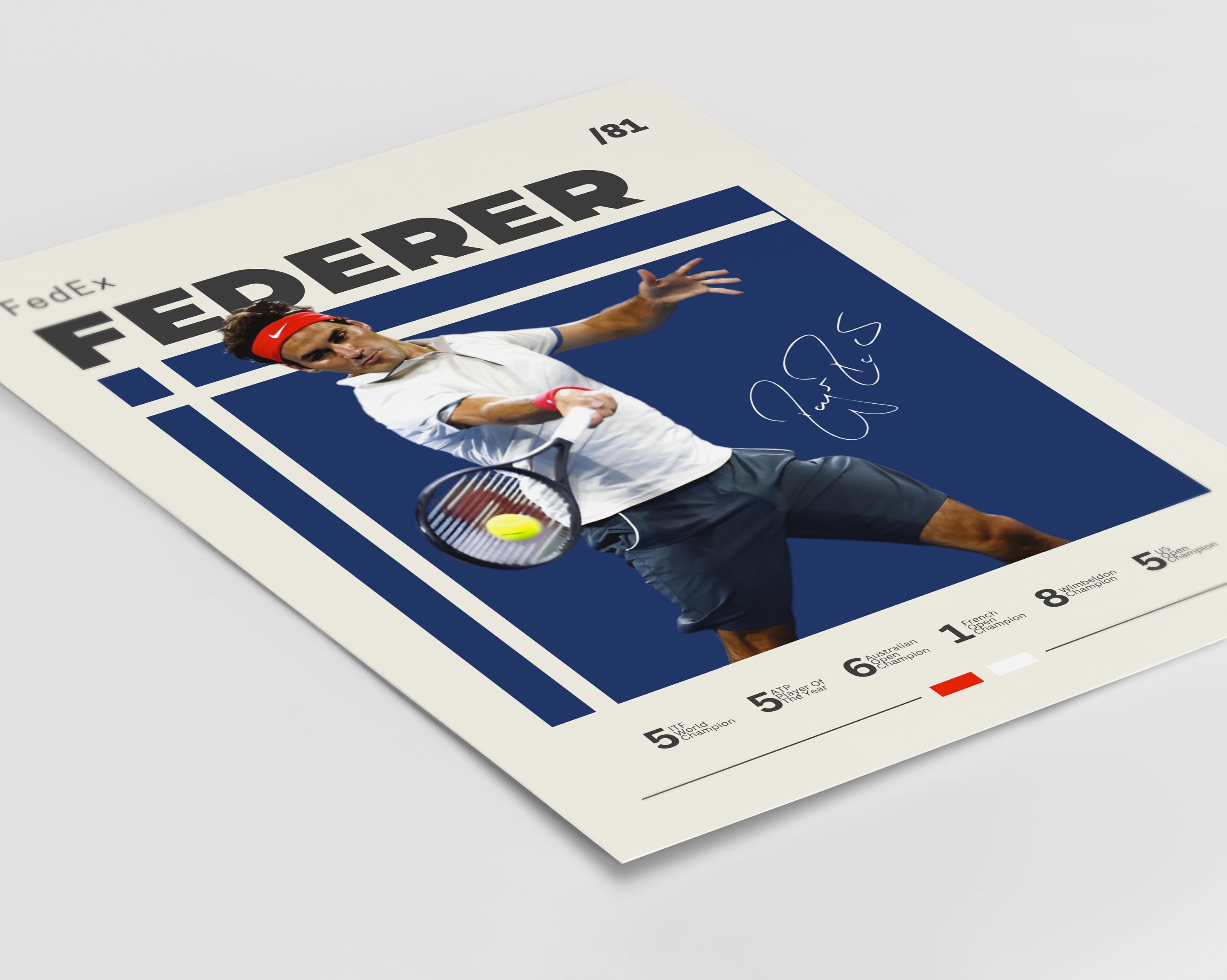Roger Federer Poster, Tennis Print, Tennis Poster, Minimalist Poster ...