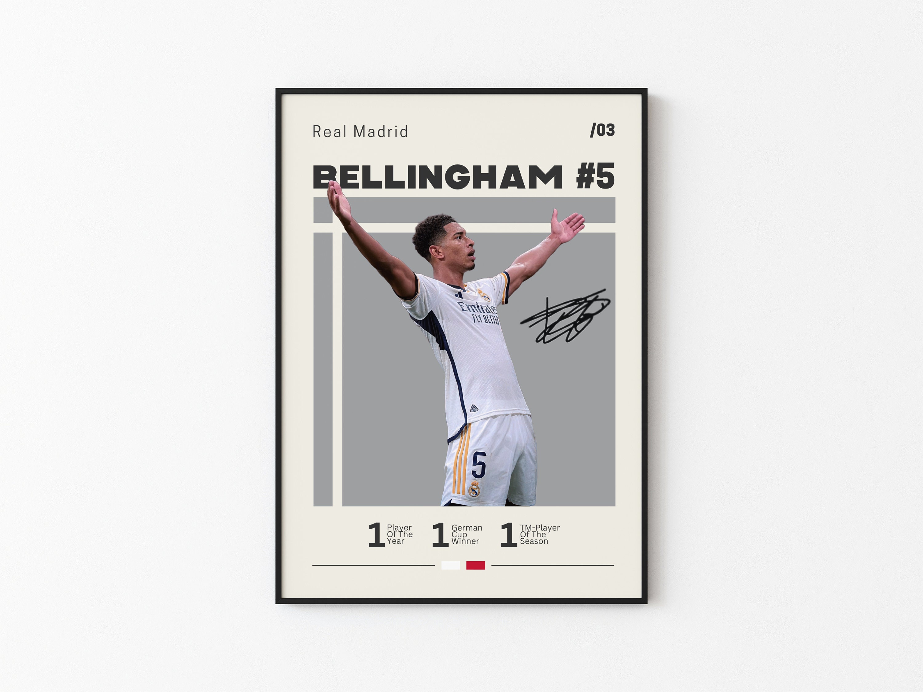 Jude Bellingham Poster, Real Madrid, Football Print, Football Poster ...