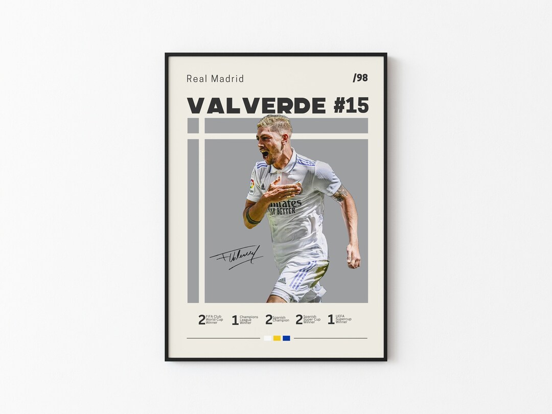 Federico Valverde Poster Real Madrid Football Print - Etsy