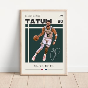 Jayson Tatum Poster, Boston Celtics, NBA Fans, NBA Poster, Basketball ...