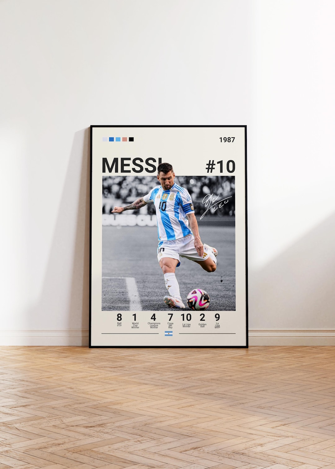 Lionel Messi Poster, Argentina Football Print, Messi Fan Gift, Soccer ...