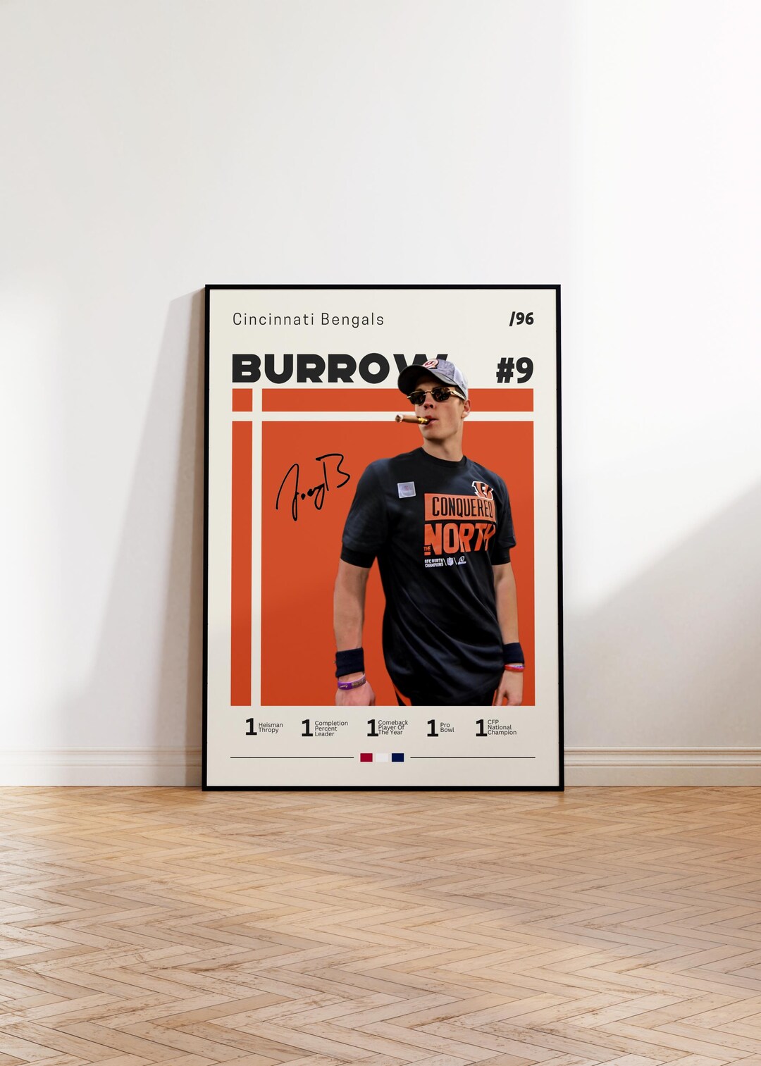 Joe Burrow Poster, Bengals Print, Joe Burrow Fan Gift, NFL Fan Gift ...