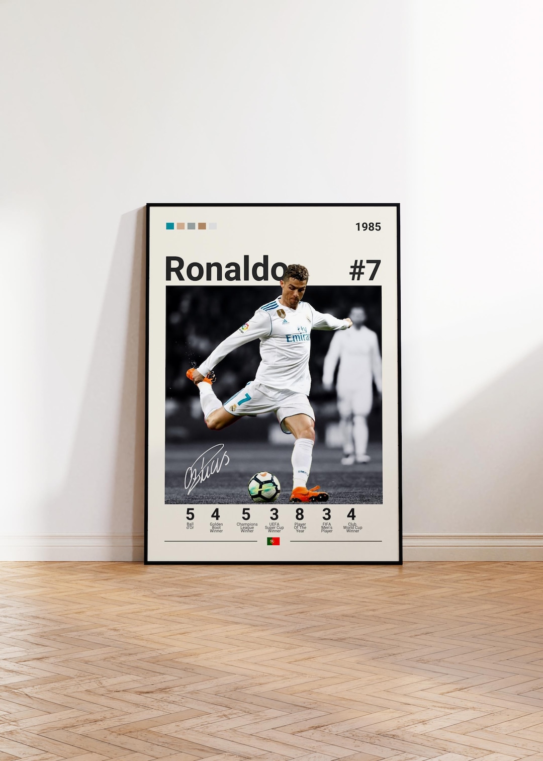 Ronaldo Poster, Real Madrid Print, Ronaldo Fan Gift, Soccer Gifts ...