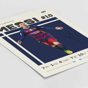 Lionel Messi Poster, FC Barcelona Print, Messi Fan Gift, Soccer Gifts ...