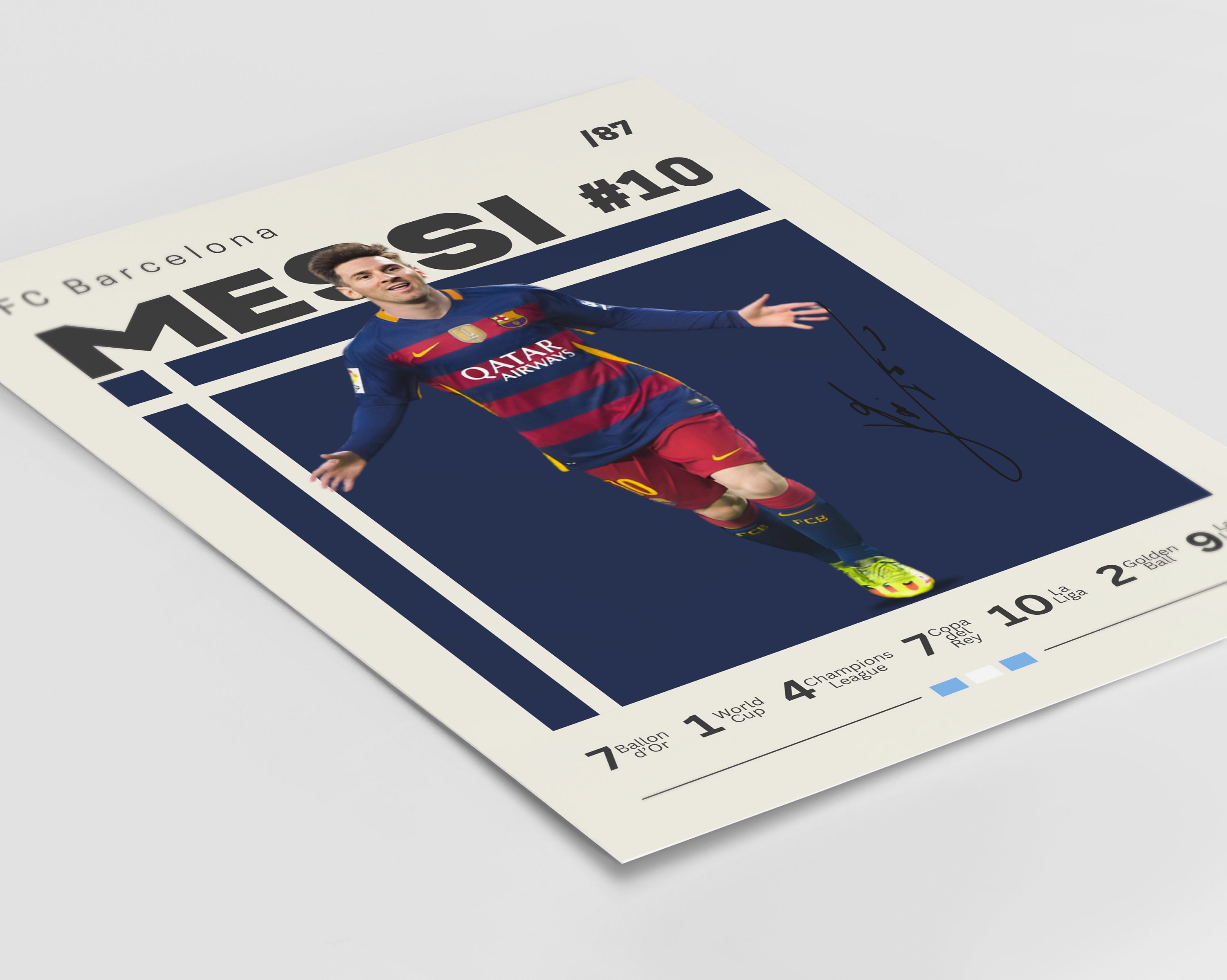 Lionel Messi Poster, FC Barcelona Print, Messi Fan Gift, Soccer Gifts ...