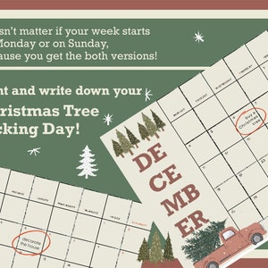 Editable and Printable Vintage December Calendar 2023, Plan Your ...