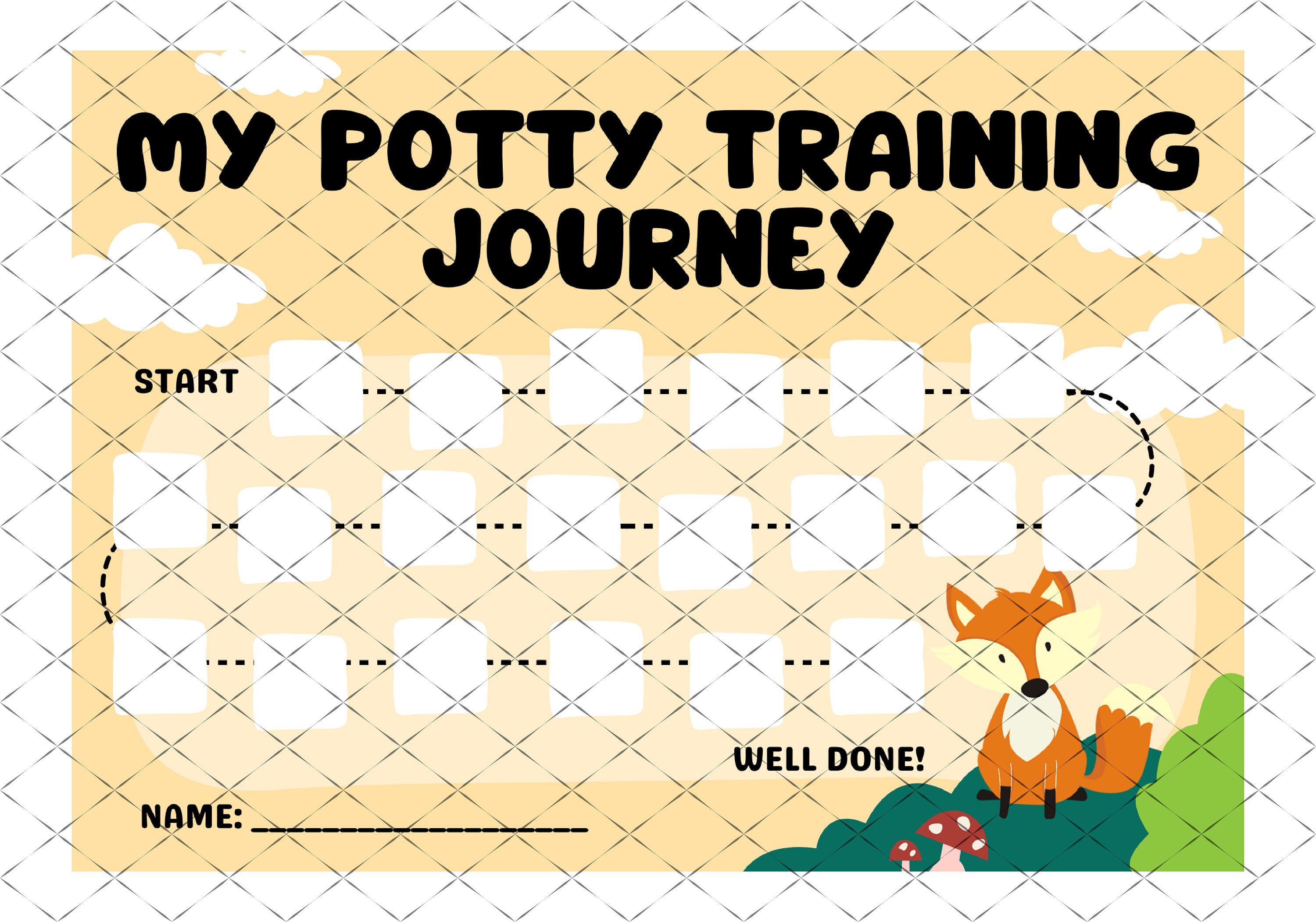 Potty Training, My Potty Journey, A4 Printable Drawing Cards, Rewarded ...