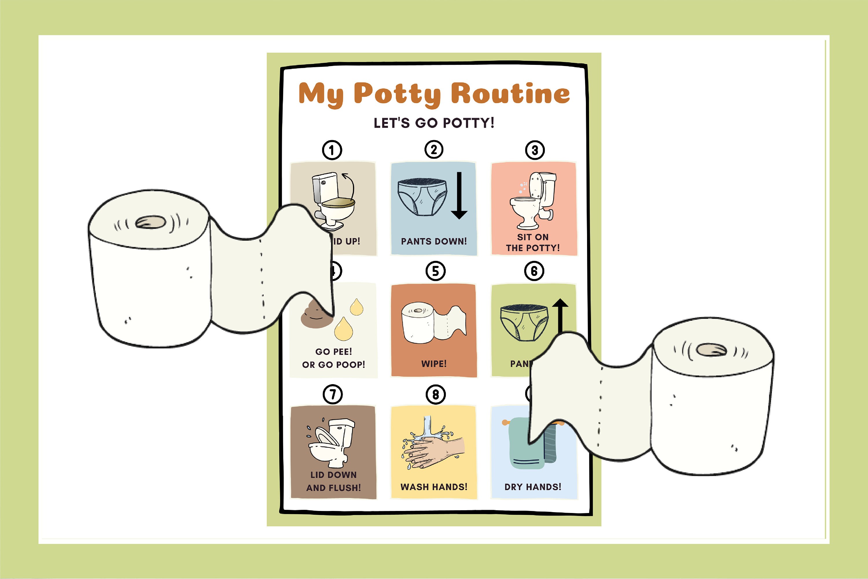 Potty Training Routine, My Potty Routine, Step by Step Guide to Potty ...